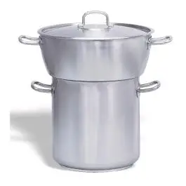GRADE 18/10 STAINLESS STEEL CONVEX COUSCOUS PAN WITH LID - INDUCTION ...